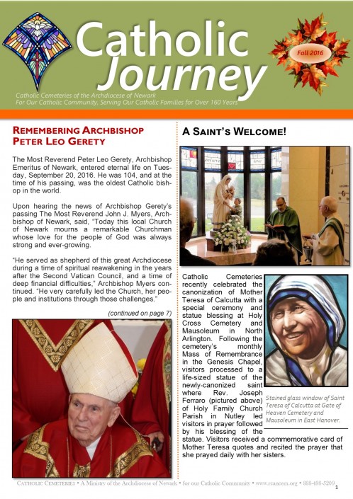 Catholic Cemeteries | We Remember - We Believe!